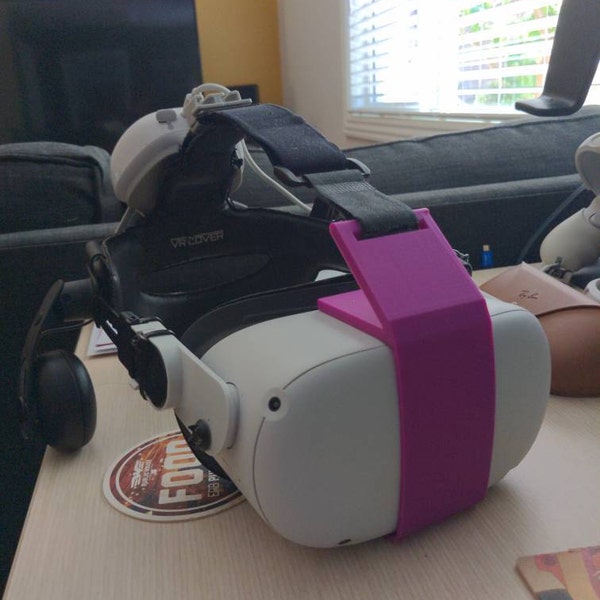 Oculus Quest 1 and Quest 2 Faceplate Head Strap Mount - Includes a 6 ...