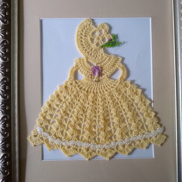 Crinoline Lady Doily Crochet Pattern PDF Lady Applique Patterns ...