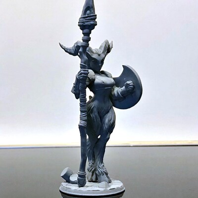 Satyr Fey Warrior Premium 3D Printed Fantasy Tabletop Miniatures 28mm ...