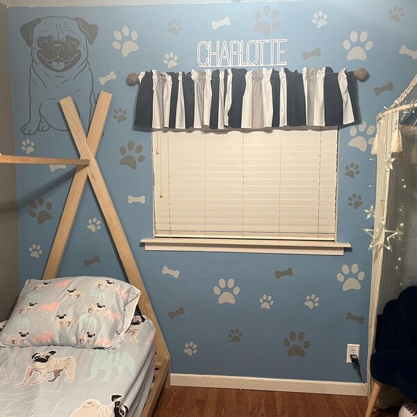 Dog Wall Decals - Dog Wallpaper - Dog Paw Wall Decals - Dog Paw Decals ...