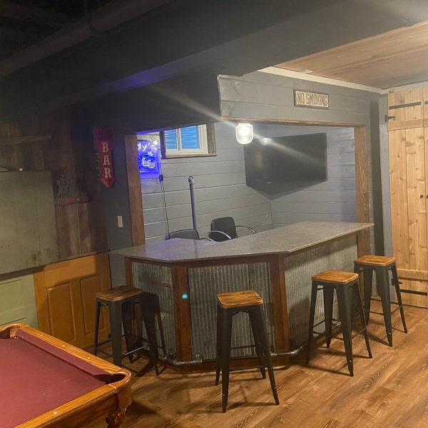 Rusty With Silver Reclaimed Corrugated Metal Roofing Barn Tin Beautiful ...