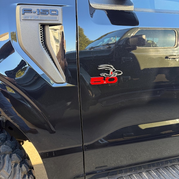 Car Fender Emblems/badges Black ANGRY COYOTE W/ Red Eyes and Number ...