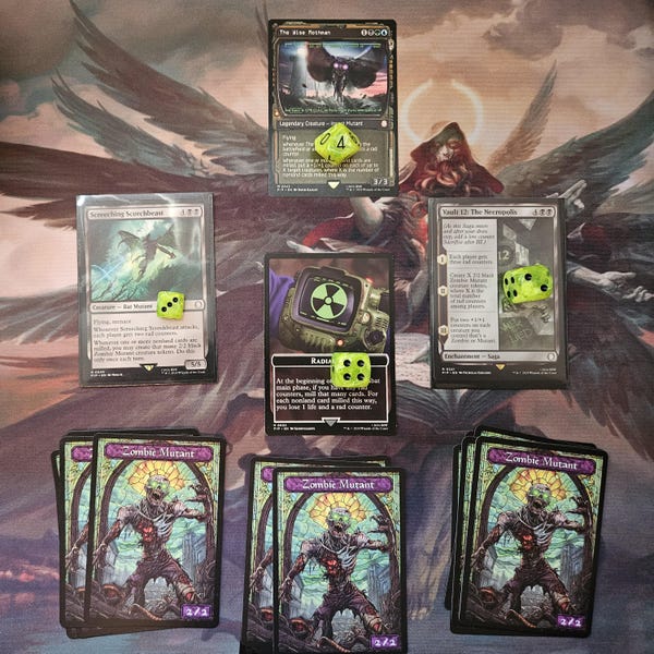 Basic Land Token MTG Token Stained Glass Art Token 5 Pack for Magic and ...