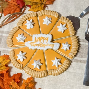 Thanksgiving Pie and Happy Thanksgiving Plaque Cookie Cutter - Etsy