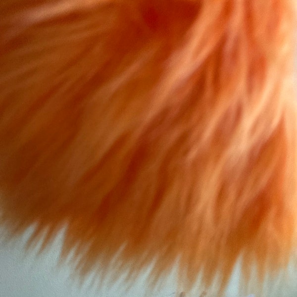 Sasha ORANGE 2 Inch Long Pile Soft Luxury Faux Fur Fabric Fursuit ...