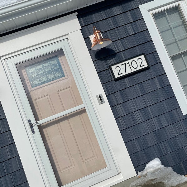 Black and White Shiplap House Numbers | Address Sign | Black House ...