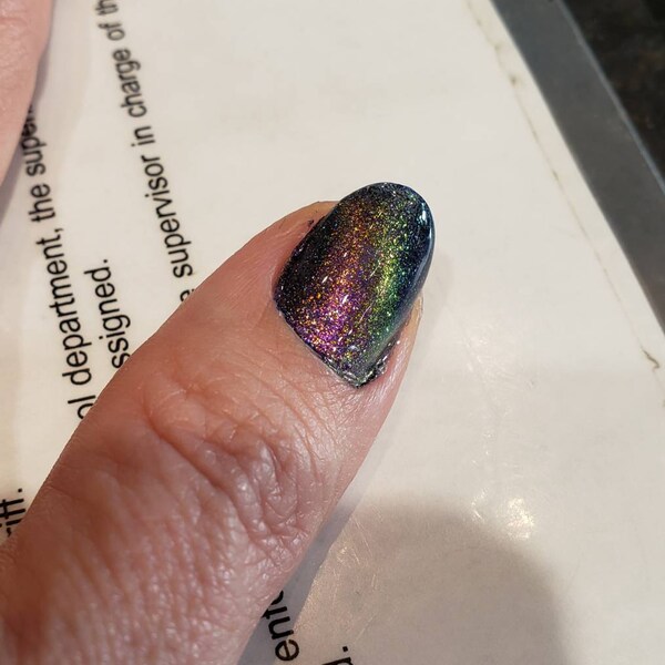 Nail Polish Tropical Magic A Pink / Gold / Green Magnetic Micro Flake Topper - Etsy