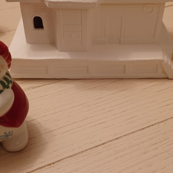 Santas Castle Village House 9" X 9" X 5" Ceramic Bisque, Ready to Paint ...