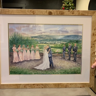 Custom Wedding Painting/watercolor Painting From Photo/spouses Portrait ...