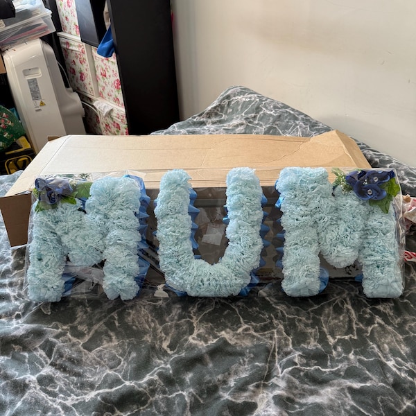 MUM NAN Artificial Silk Funeral Tribute Package Any 3 Letter Name ...