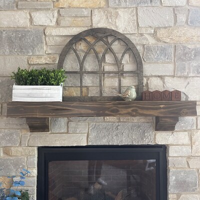 Large Half Arched Window Frame, Farmhouse Frame, Faux Arch Window ...