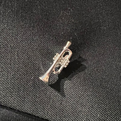 Silver Trumpet Pin Jazz Band Lapel Pin Tie Tack - Etsy