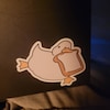 Duck Running Away With Bread Sticker | Laptop Sticker | Water Bottle ...