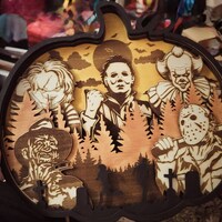 Horror Knife Multilayer Laser Cut File Svg,horror Knife Layer Wood Sign ...