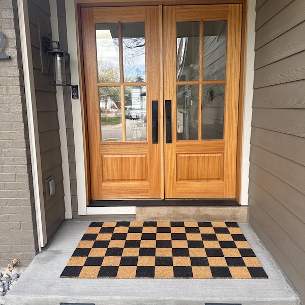 Checkered Doormat,checkered Door Mat,checkered Rug,checkerboard Doormat ...