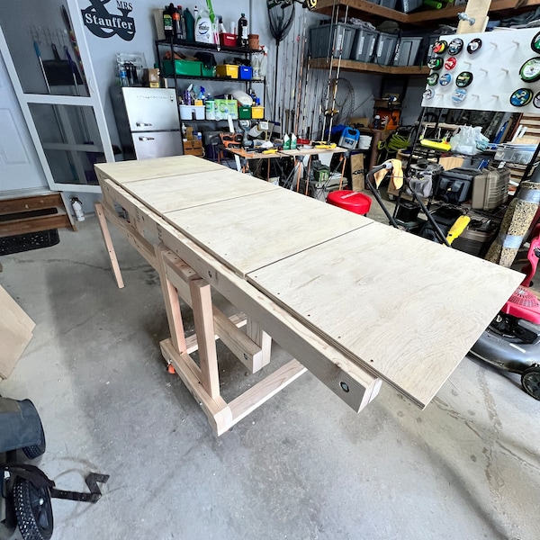 Transforming Shelf /workbench Plans, Convertible Table/shelf Build ...