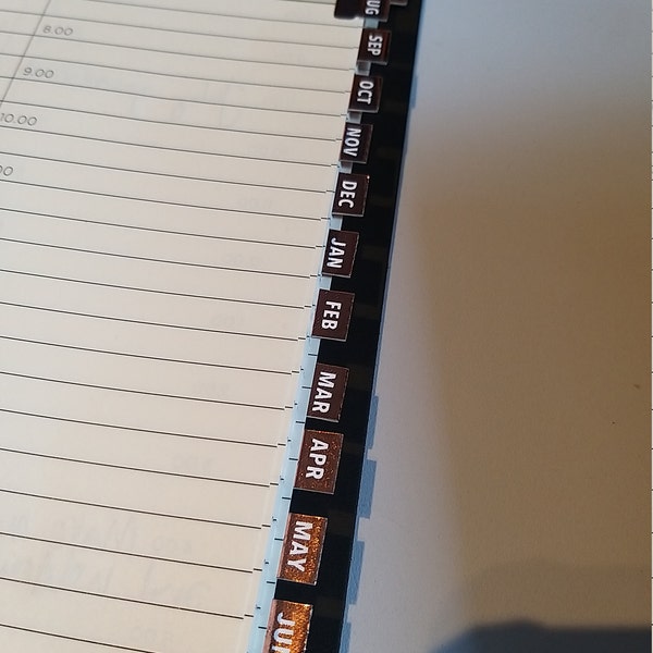 Foiled Month Tab Stickers: Planner Tabs, Monthly Dividers - Etsy