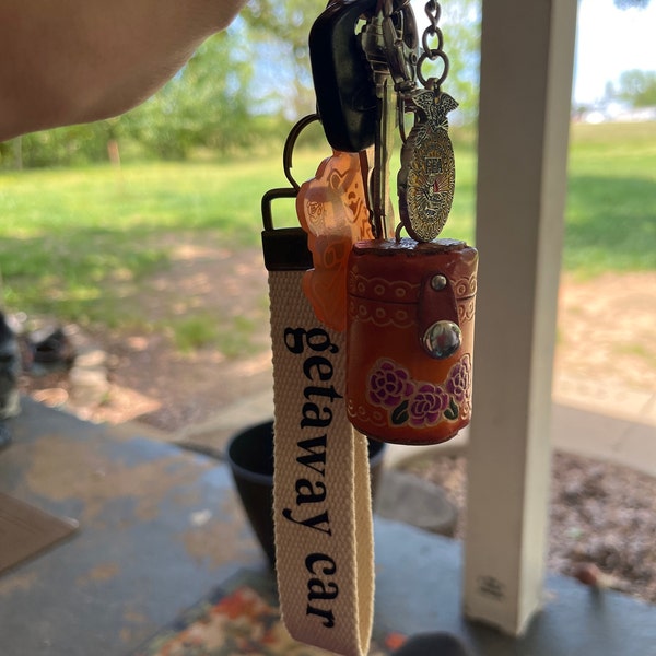 Getaway Car Handmade Wristlet Keychain: Bag Charm/ Travel Gift - Etsy