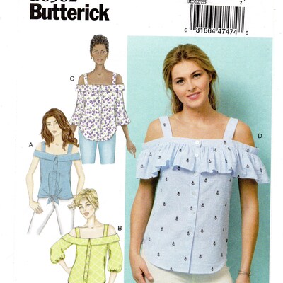 Uncut New Look Sewing Pattern 868 6452 Misses' Tops With - Etsy