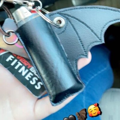 Bat Crazy Vegan Vinyl Faux Leather Black Demon Wing Lighter Case ...