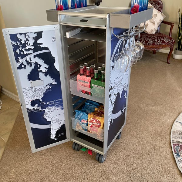 Lufthansa/original Airplane Trolley/home Bar/ Galley Cart - Etsy