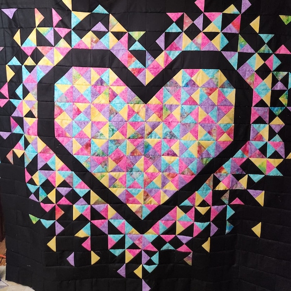 PDF Exploding Heart Quilt Pattern Digital Download by Slice of Pi ...