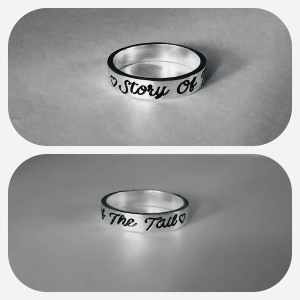 Custom Message Ring in Gold, Silver, Rose • Personalized Engraved Ring ...