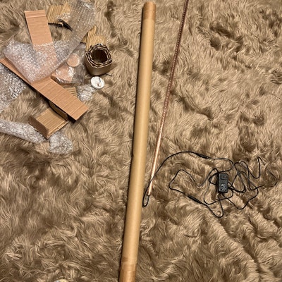 2x 65cm / 2.1ft Mains Touch Dimmer or Push Switch, Copper Lighting ...