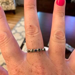 Peacock Ore Ring // Chalcopyrite Ring // Raw Stone Ring // | Etsy