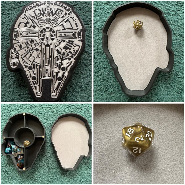 Star Wars Millennium Falcon Dnd Dice Tray - Etsy