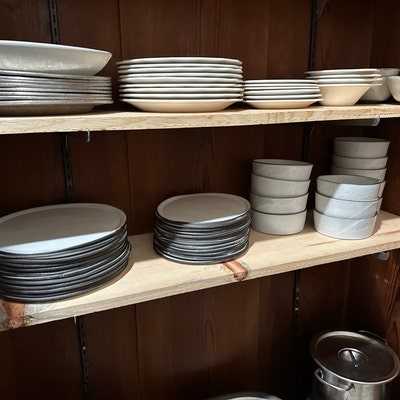 Ceramic Dinnerware Set for 2, Main Course Plates, White Modern Ceramic ...