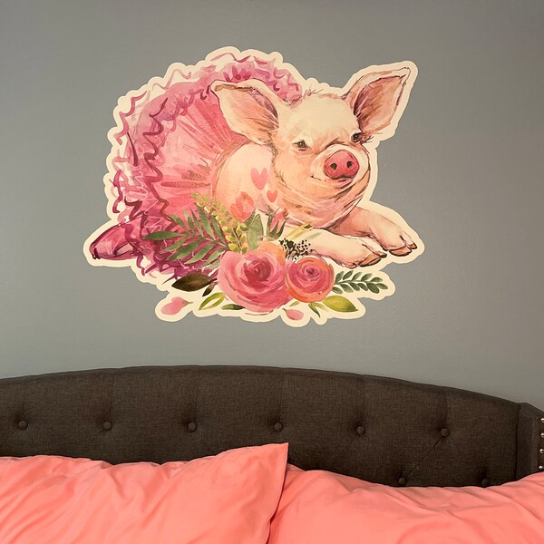 Cute Piglet Wall Decal - Kids Wall Decals - Multiple Sizes Available - Etsy