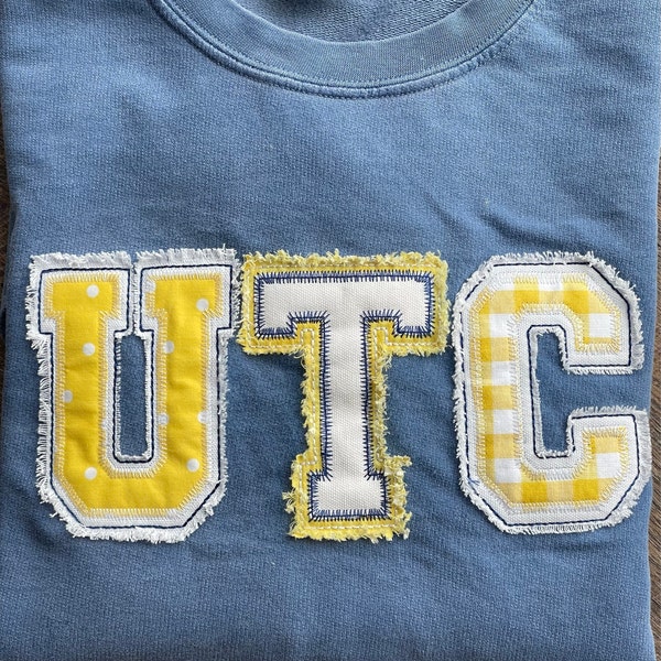 Machine Embroidery College Double Applique Satin and Zig Zag Stitch ...