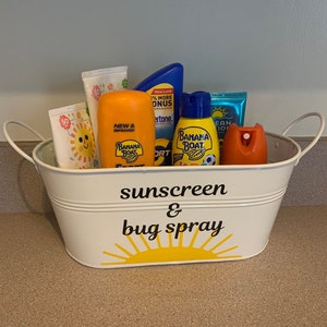 SUNSCREEN Storage Bucket - Etsy