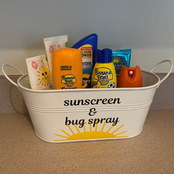 SUNSCREEN Storage Bucket - Etsy