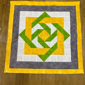 Digital Pdfgreen Maple Log Cabin Quilt Block Patternmodern ...