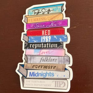 Happy Place Book Stack Sticker - Etsy