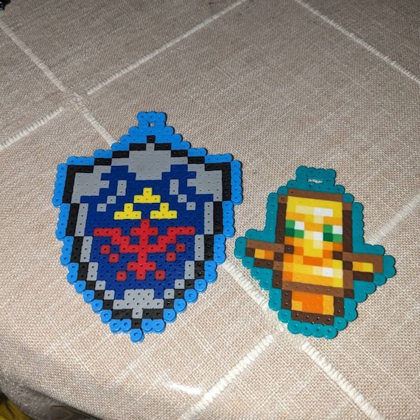Legend of Zelda Perler Bead Shield - Etsy