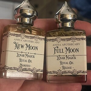 Lunar Magick Ritual Oil Full Moon Oil, New Moon Oil, Lunar Magick ...