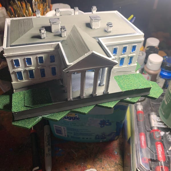 HO or N Scale Waffle House Building Scenery Kit White & Paintable ...