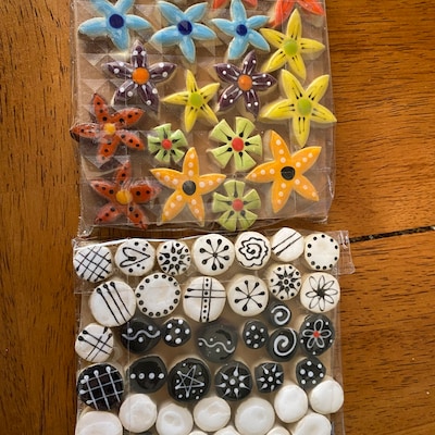 Green Handmade Ceramic Mosaic Tile Variety Pack 4 - Etsy