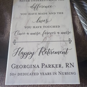 Forever A Nurse Retirement Tile Plaque Gift for RN, Cna, Lpn, Aprn ...