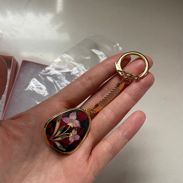 Flower Keychain, Keychain With Charm, Keychain, Flower Charm Keychain ...