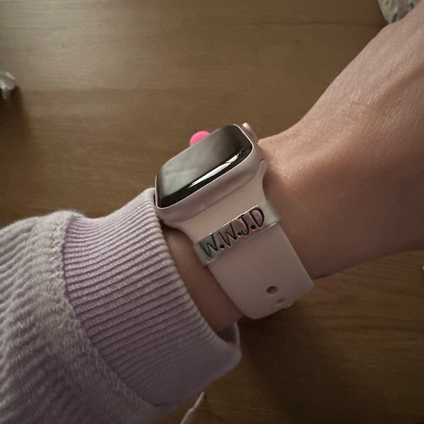 Personalized Smart Watch Band Charm, Rose Gold, Aluminum, Brass - Etsy