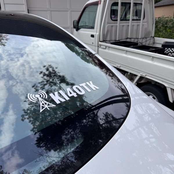 Ham Radio Callsign Antenna Callsign Window Decal - Etsy