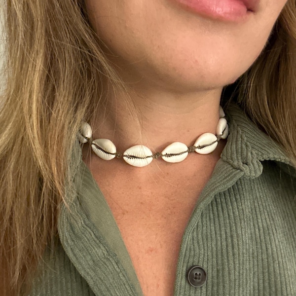 Handmade Hemp Long Necklace With Cowrie Shells - Etsy
