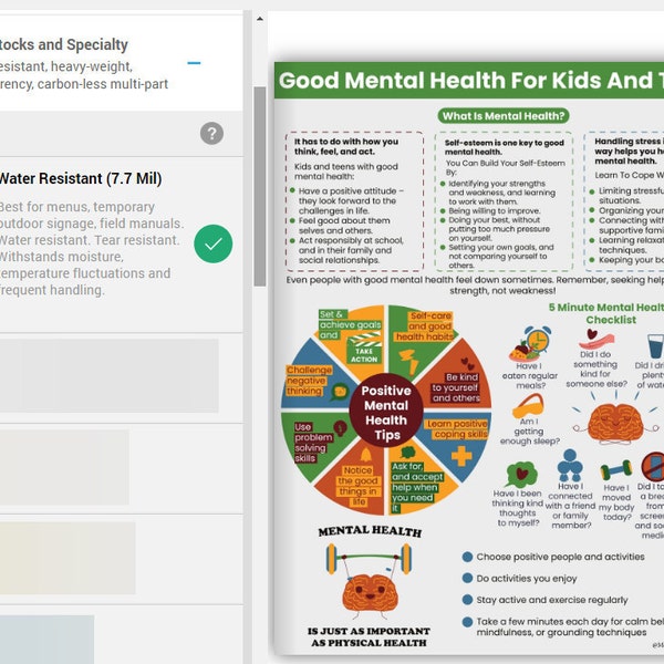 ADHD Coping Skills Printable Handout Poster for Kids -executive ...