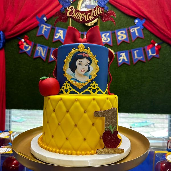 Princess Cake Topper, Series 2 Inspired by Princesses - Gold, Red and ...