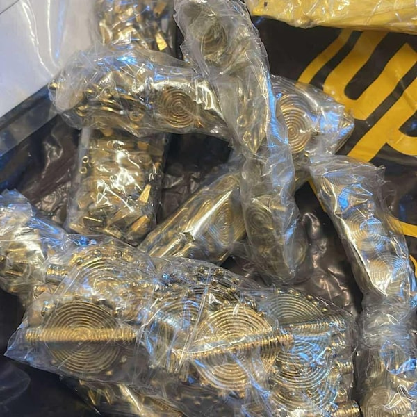 81pc> 8mm Solid Brass Sphere Beads, African Metal Beads , Faceted ...