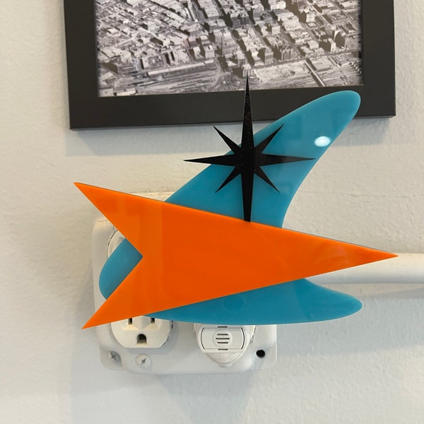 Mid Century Modern Night Light | "atomic Boomerang" Design | Retro ...